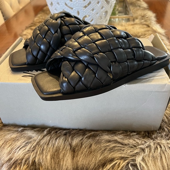 H&M | Shoes | Hm Premium Quality Woven Slides | Poshmark